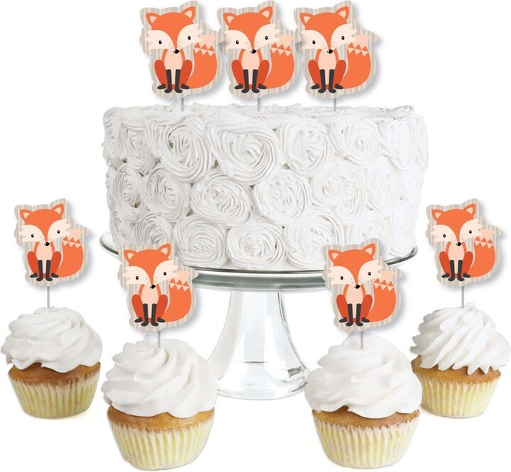 Big Dot of Happiness Fox - Dessert Cupcake Toppers - Baby Shower or ...