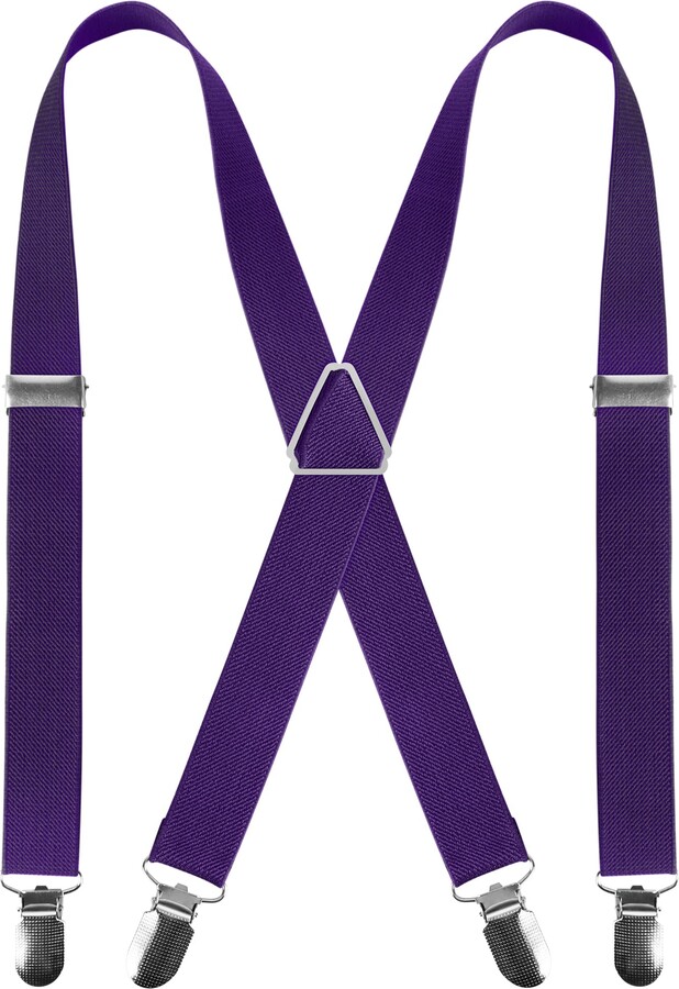 Beaface Men Braces with 4 Clips X Shape - ShopStyle Trousers