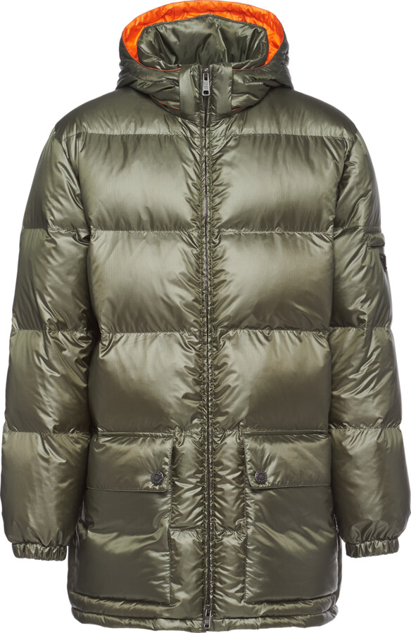 Prada Hooded Nylon Down Jacket - ShopStyle