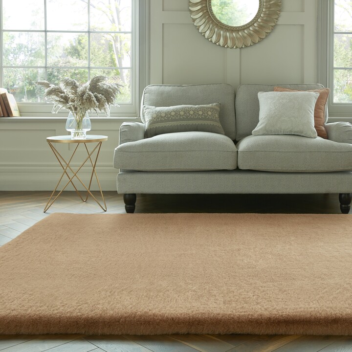 Dorma Purity Luxury Faux Fur Rug Brown - ShopStyle Indoor Cushions