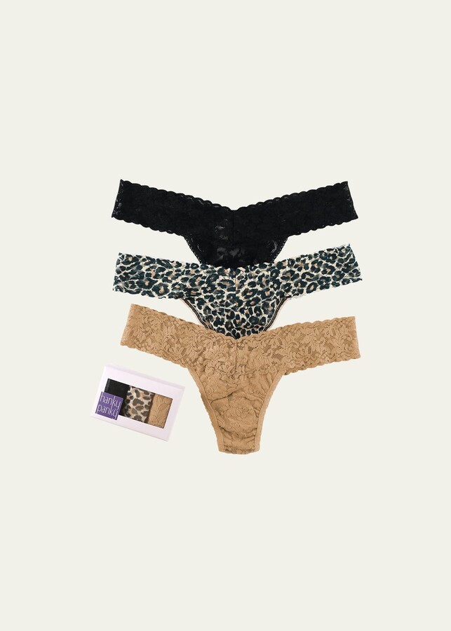 Hanky Panky Classic Low Rise 3-Pack Thongs - ShopStyle
