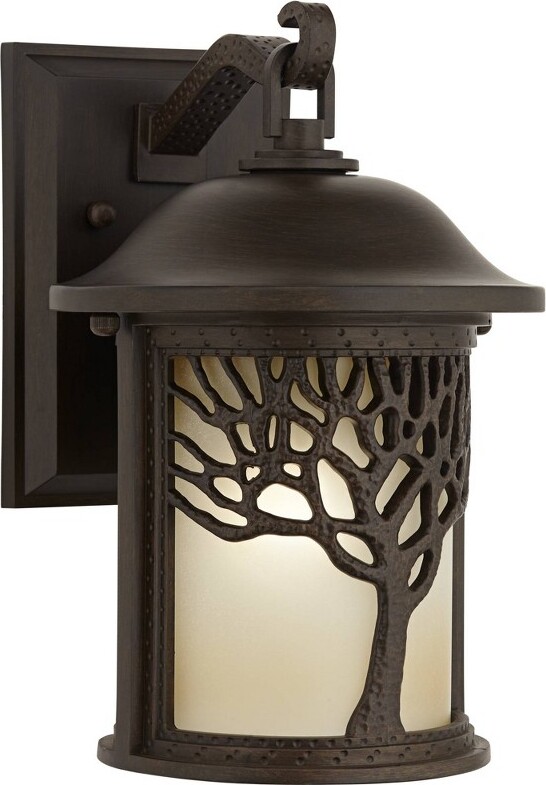 John Timberland Mission Outdoor Wall Light Fixture Bronze Tree Motif 12 ...