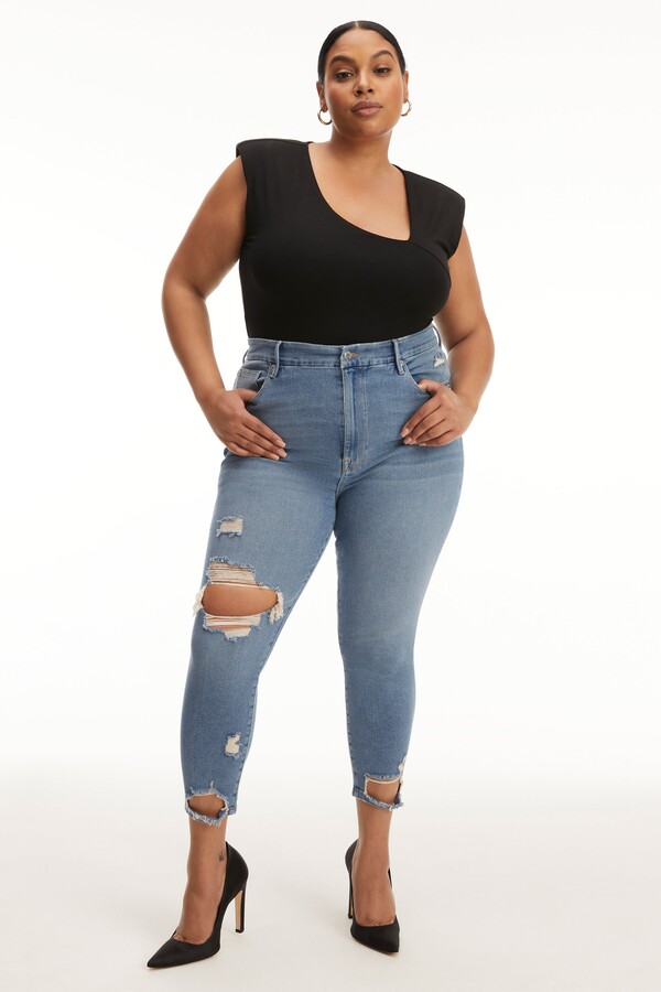 Good American Good Waist Crop | Blue678 - ShopStyle
