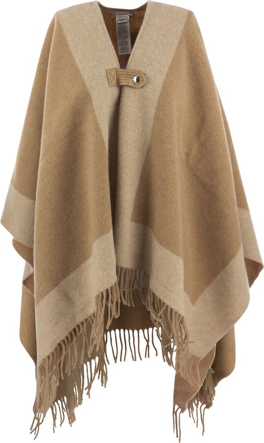 Woolrich Wool-blend Cape With Contrasting Details - ShopStyle