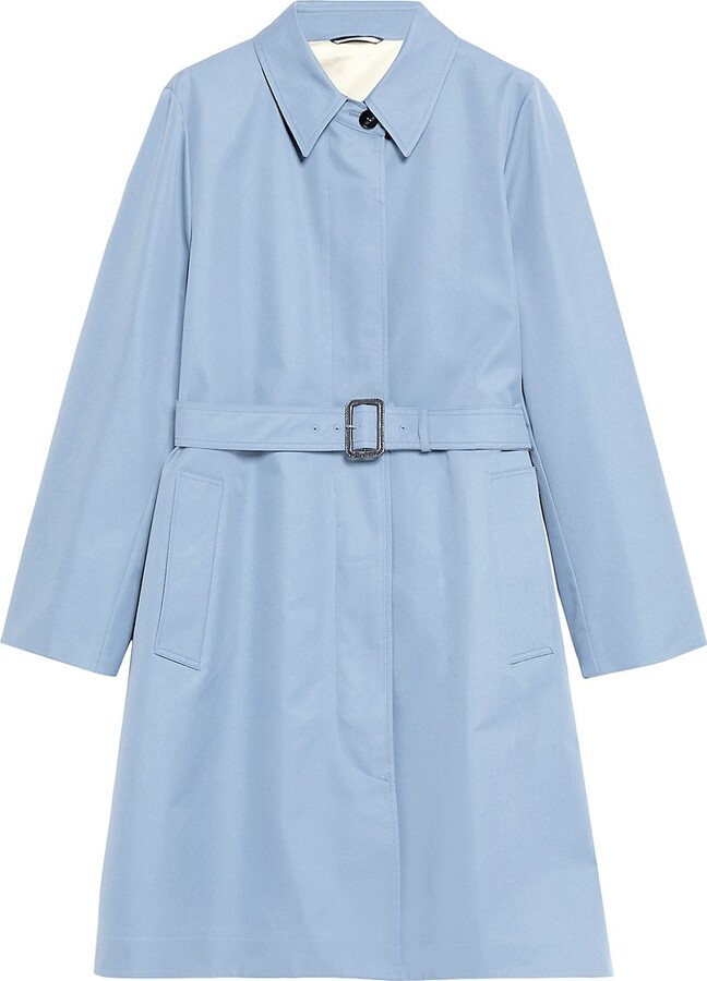 Weekend Max Mara Women's Vanda Belted Trench Coat - Light Blue - Size 4 - ShopStyle