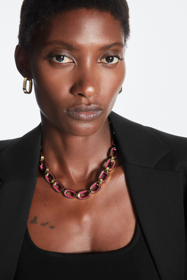 COS Enamelled Chain Necklace - ShopStyle