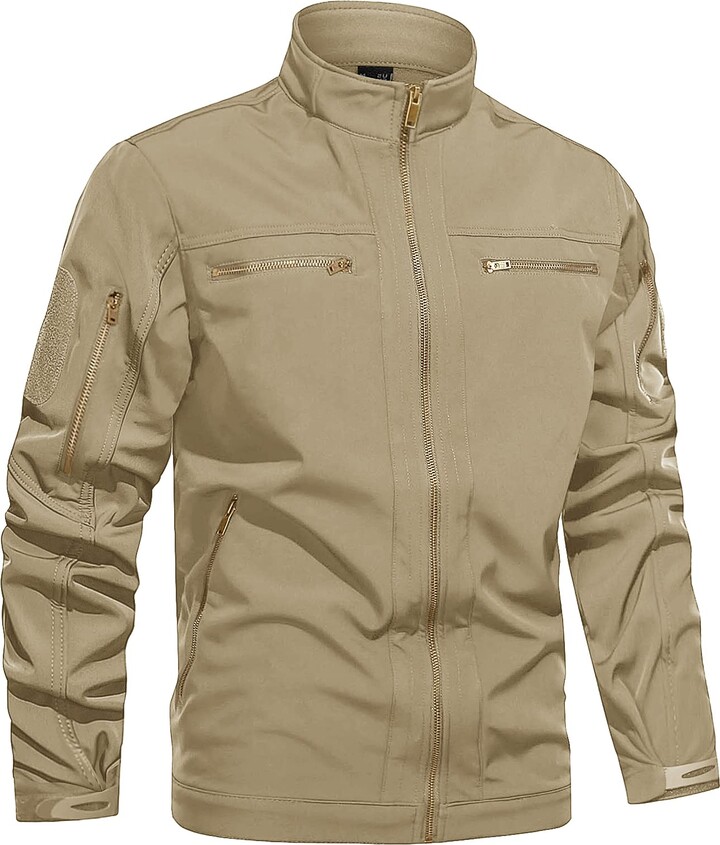 TACVASEN Winter Jackets for Men Waterproof Hiking Jacket Outdoor Fishing Jackets with Pockets ...