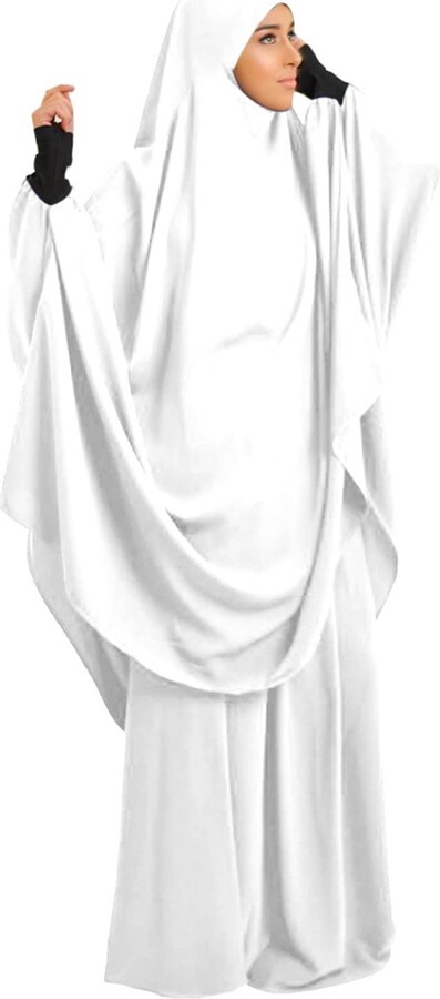 VIVICOLOR Muslim Islamic Prayer Dress Full Length Hijab Women Abaya ...