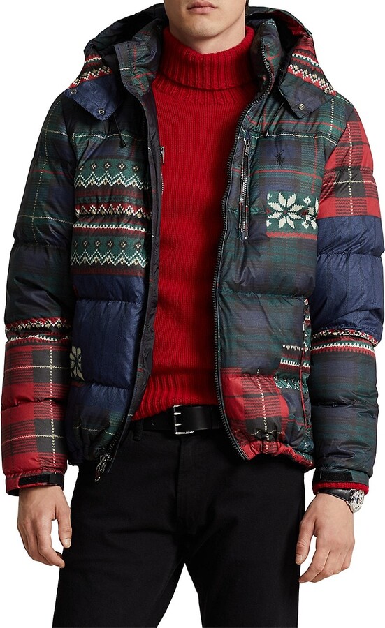 Polo Ralph Lauren Patchwork Hooded Down Jacket - ShopStyle