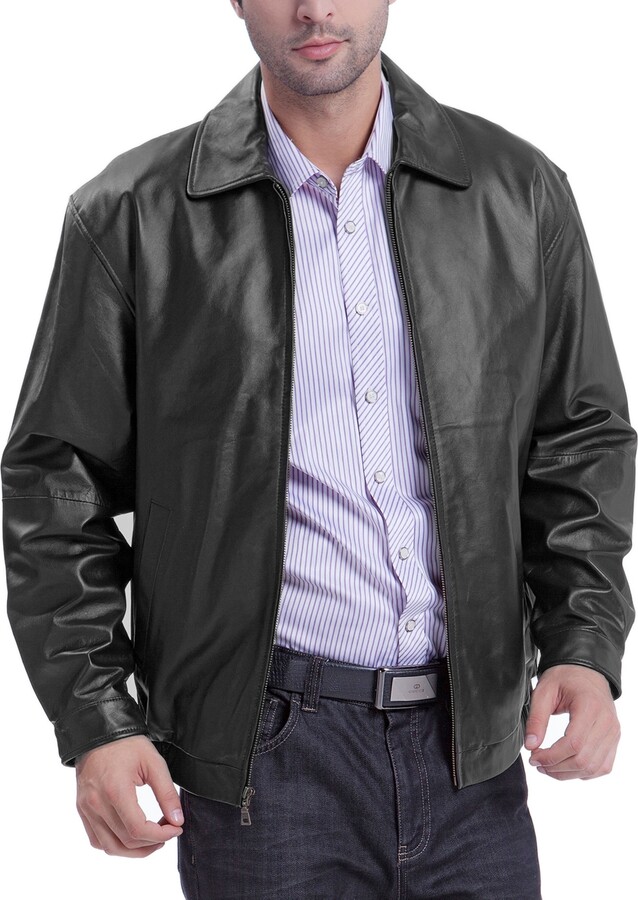 Bgsd Men Derrick Leather Bomber Jacket - ShopStyle
