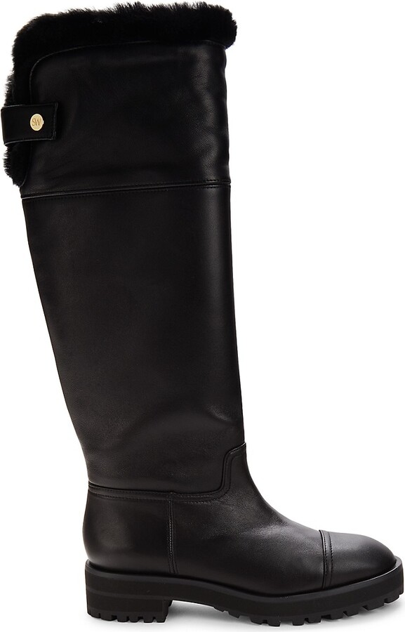 Stuart Weitzman Alpine Shearling Knee High Lug Boots - ShopStyle