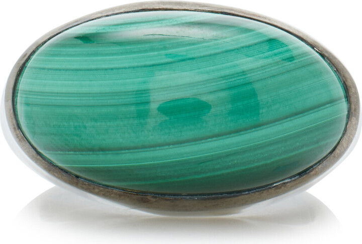 Nakard Single Elliptic Sterling Silver MalachiteRing - ShopStyle Rings