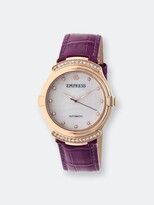 Empress Watches Empress Francesca Automatic MOP Leather-Band Watch ...