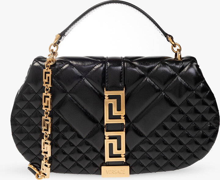 Versace ‘Greca Goddess’ Quilted Shoulder Bag, , - Black - ShopStyle