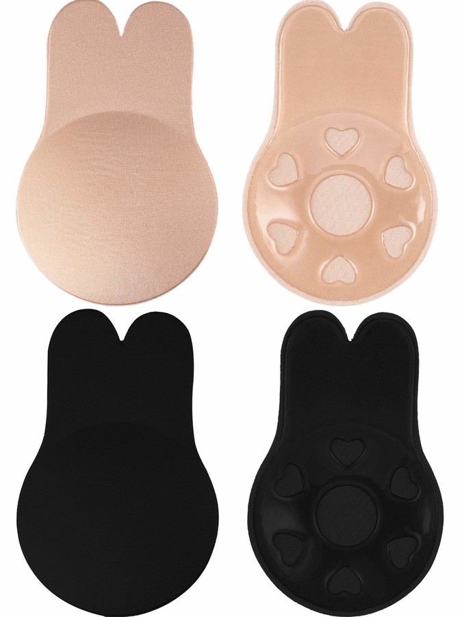 Satinior Geyoga 2 Pairs Women Lift Nipplecovers Rabbit Strapless ...