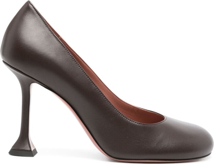 Amina Muaddi Isir Leather Pumps - ShopStyle Platforms