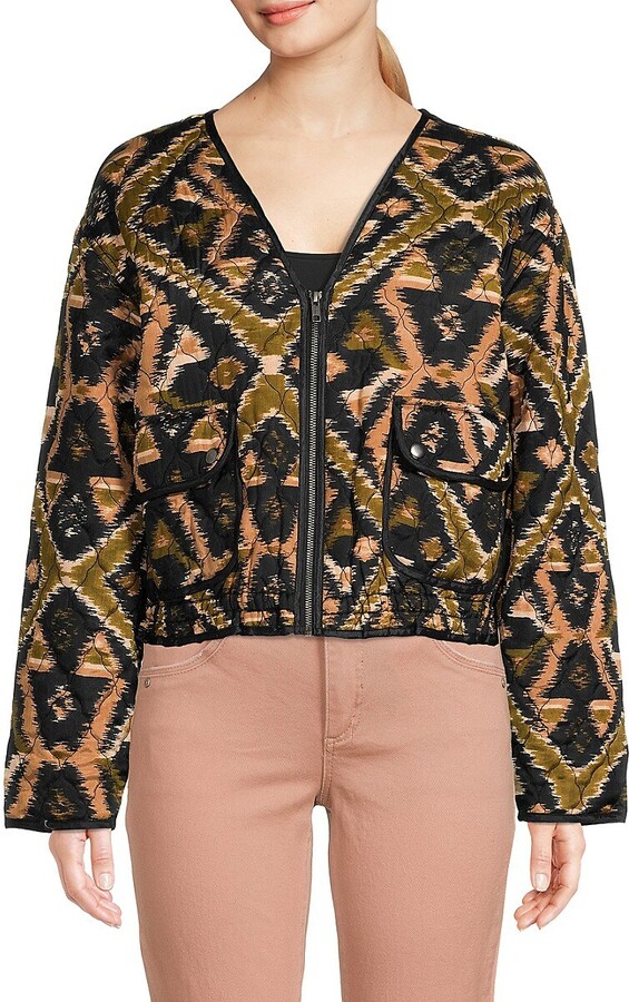 Free People Peggy Ikat Quilted Jacket - ShopStyle