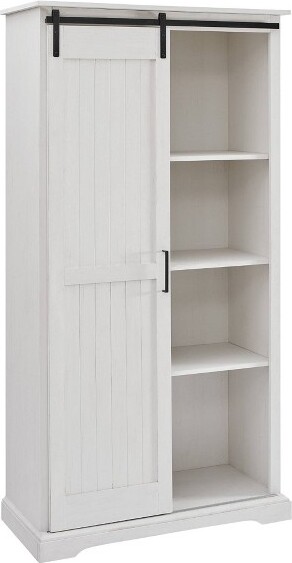 Owens Farmhouse Sliding Barn Door Storage Hutch - Saracina Home ...