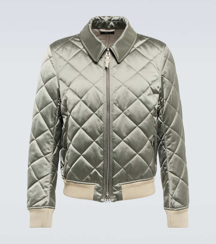 Tom Ford Quilted satin blouson jacket - ShopStyle