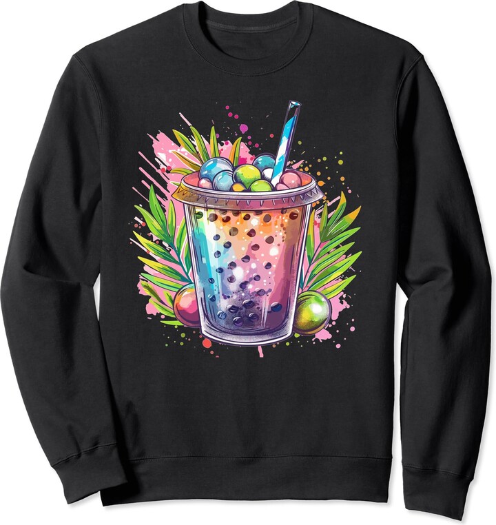 Cute Bubble Tea Art I Milk Tea I Boba Tea Colorful Bubble Tea ...