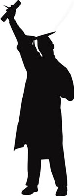 Wet Paint Printing SP13102 Male Graduate Diploma Silhouette Cardboard ...