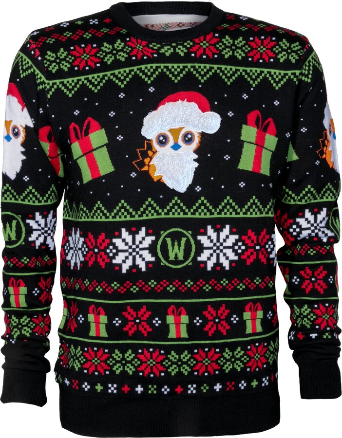 JINX World of Warcraft - Great Feather Pepe Ugly Holiday Sweater Navy ...