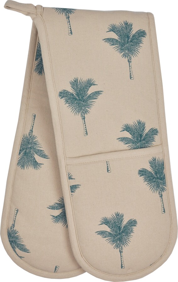 Dunelm Luxe Palm Double Oven Glove Teal (Green) - ShopStyle Pot Holders