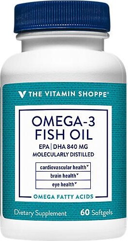 The Vitamin Shoppe Omega-3 Fish Oil - Epa/Dha 840 Mg - Supports Cardiovascular, Brain, & Eye ...