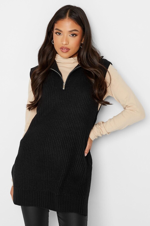 PixieGirl Petite Longline Knitted Vest - ShopStyle Tops