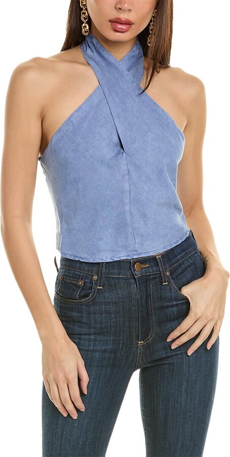 Bella Dahl Cross Neck Smocked Halter Top - ShopStyle