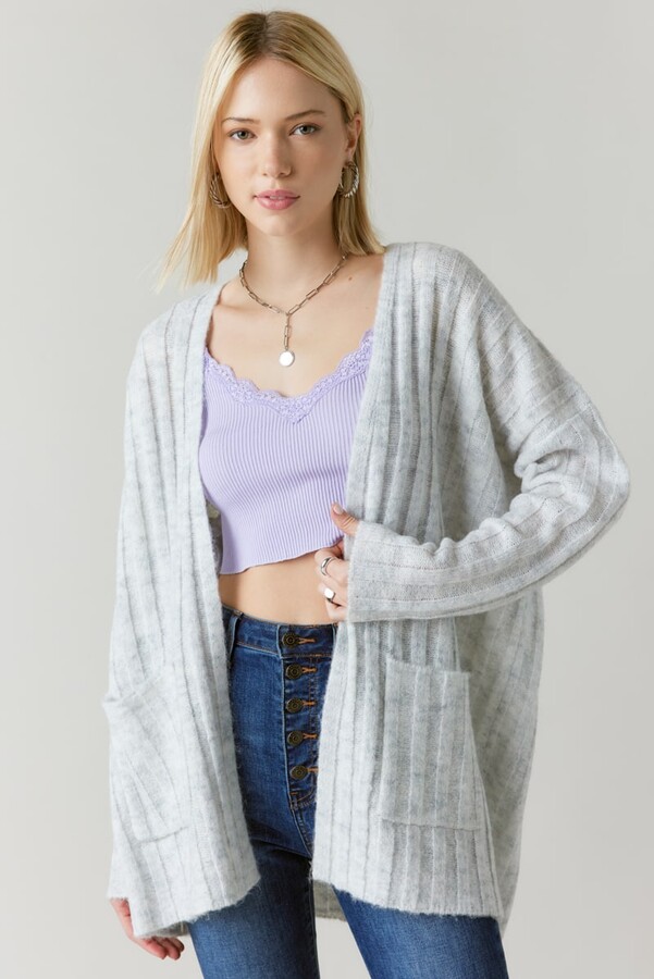 francesca's Audrey Wide Rib Soft Long Cardigan - ShopStyle