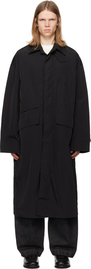 Studio Nicholson Black Rizz Coat - ShopStyle