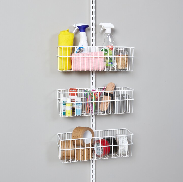 Elfa Wall Mounted 3 Basket Solution White - ShopStyle Storage Cabinets