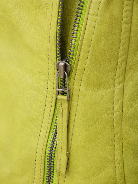 Womens Lime Green Biker Leather Jacket: Baileyton - ShopStyle