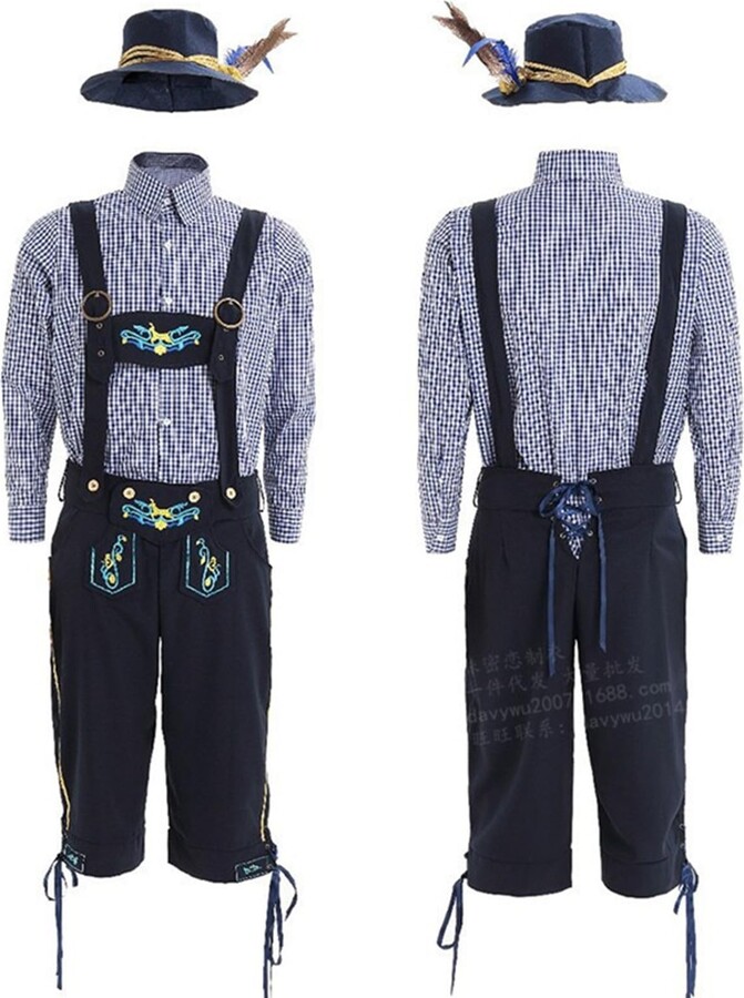 VIRACIN Men's New Oktoberfest Waiter Slim Fit 3 Piece Stage Suit ...