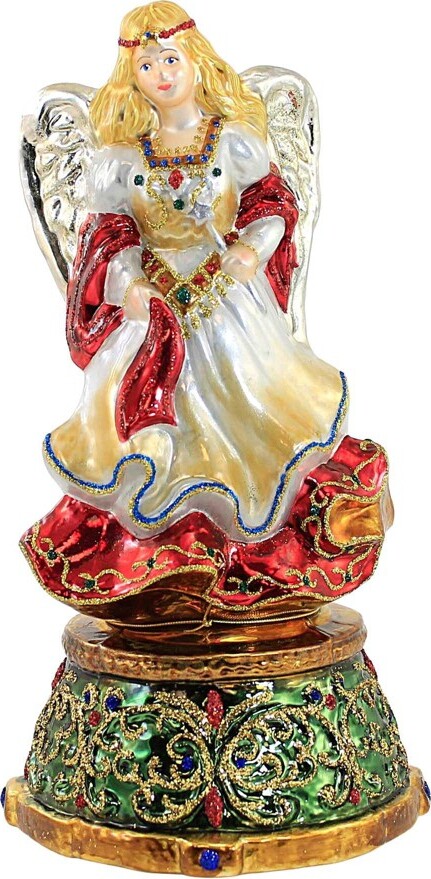 Huras Family Huras 9.5" Angel On Scrolled Base Centerpiece Tabletop ...