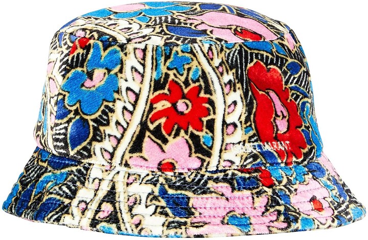Isabel Marant Haley Paisley Velvet Bucket Hat - ShopStyle
