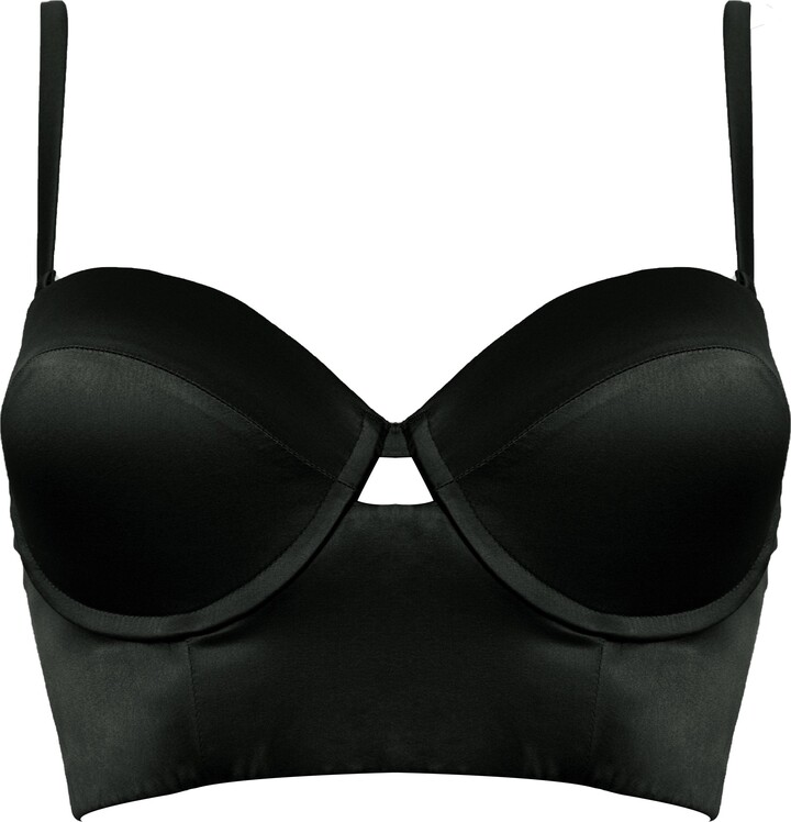 Studio Pia Women's Black Petra Longline Bra Jet - ShopStyle