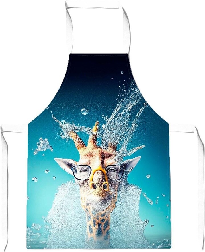 Warren Reed - Designer Giraffe With Glasses Splashart Apron - ShopStyle