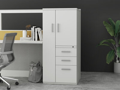 Friant Interra Steel Filing Storage Cabinet with 3 Drawers, Interlock ...