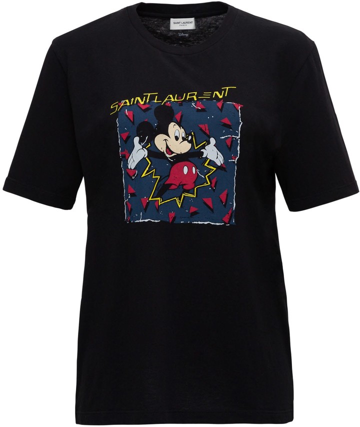 Saint Laurent Mickey Mouse Tee - ShopStyle T-shirts