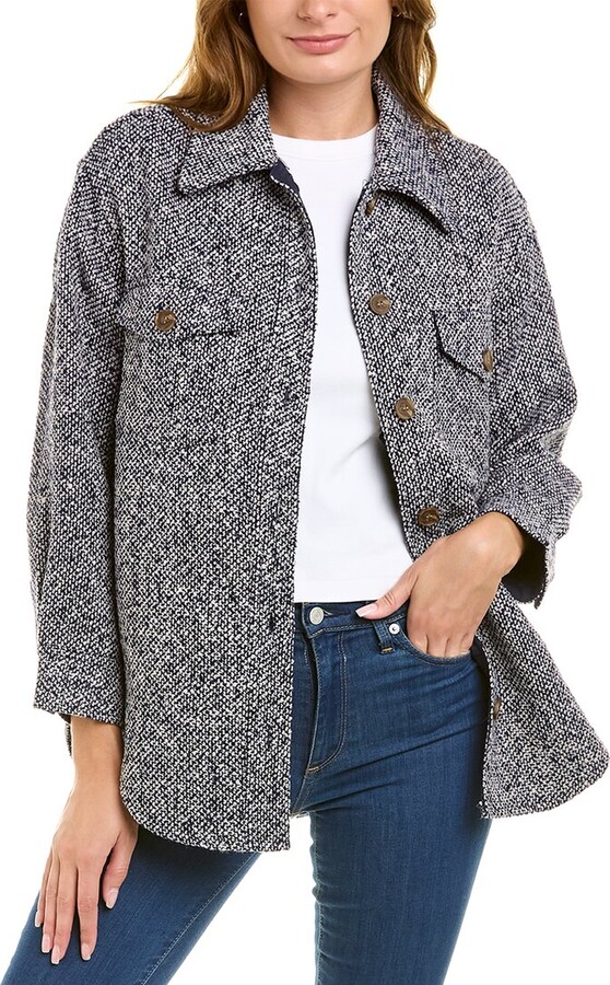 Lea & Viola Tweed Shacket - ShopStyle Casual Jackets