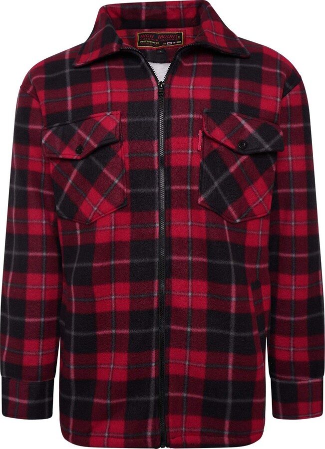 Shop Online Men's Padded Check Shirt Fur Lumberjack Collared Quilted ...