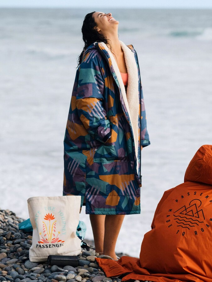 Passenger Waves Sherpa Lined Changing Robe - ShopStyle Jackets