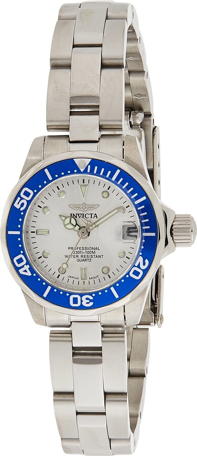 Invicta Women's 14125 Pro Diver Silver Dial Stainless Steel Watch ...