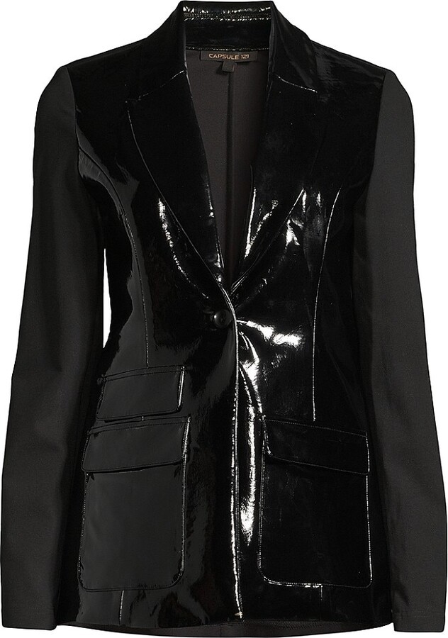 Capsule 121 The Dart Faux Patent Leather Jacket - ShopStyle