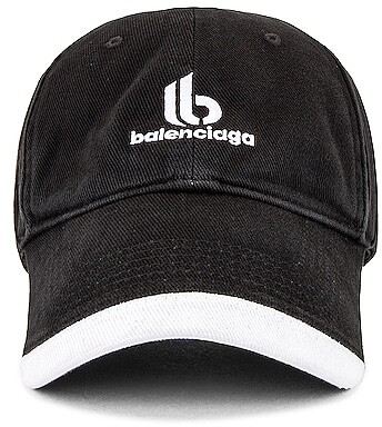 Balenciaga Double B Cap in Black - ShopStyle Hats