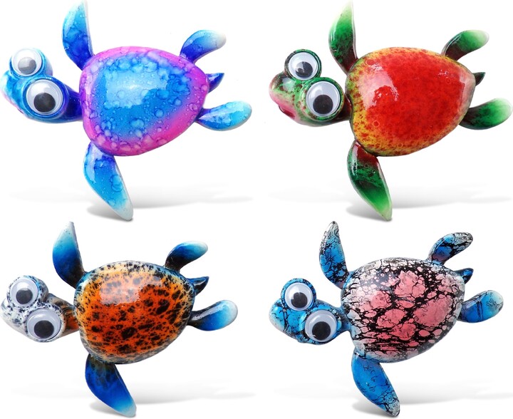 CoTa Global Sea Turtle Refrigerator Bobble-Eye Magnets Set of 4 ...