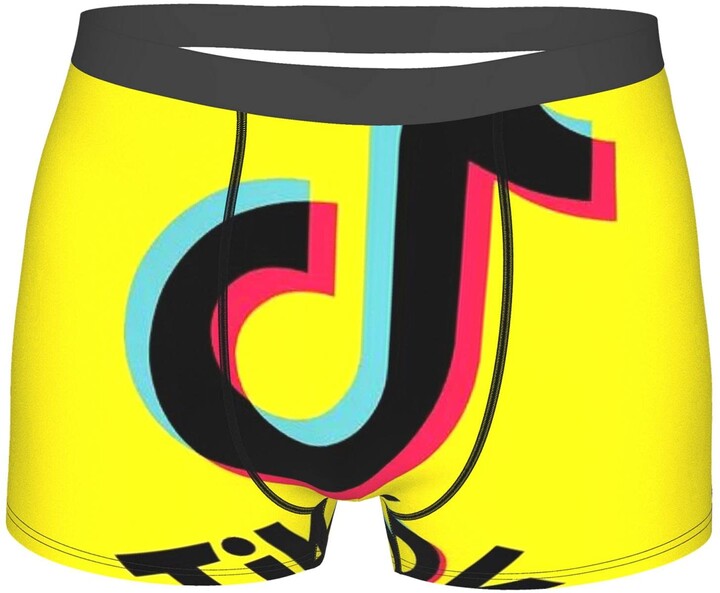YTACHE Yellow Logo Of Tik Tok Make Your Day Men's Boxer Briefs Short ...