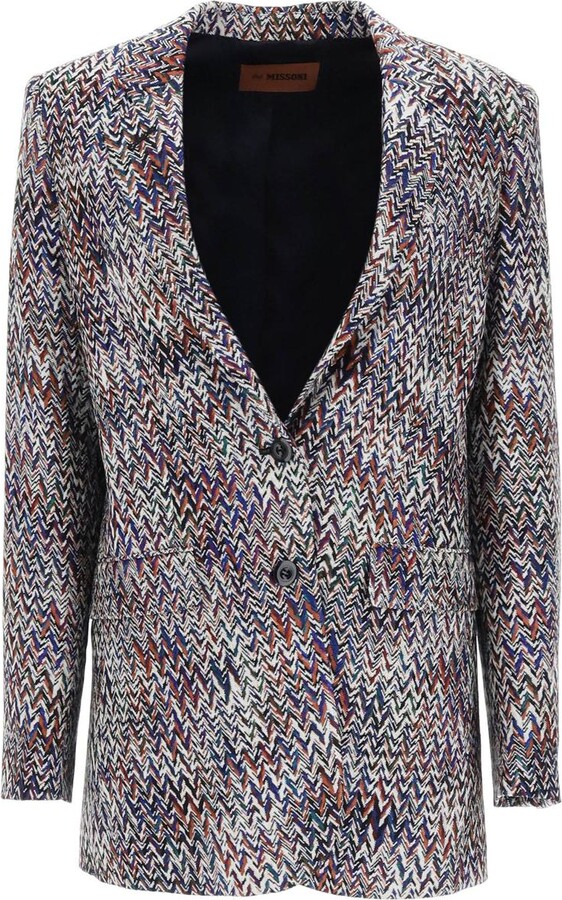 Missoni herringbone knit blazer - ShopStyle